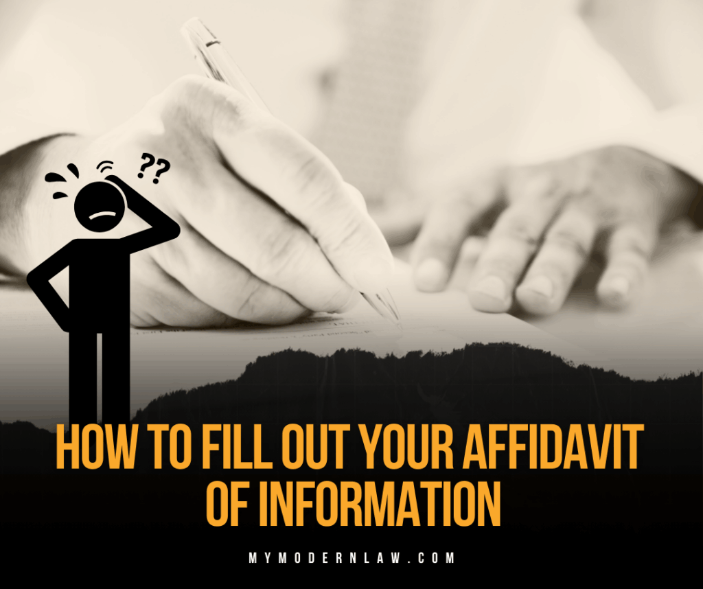 How to Fill Out Your Affidavit of Financial Information (AFI) | Modern Law